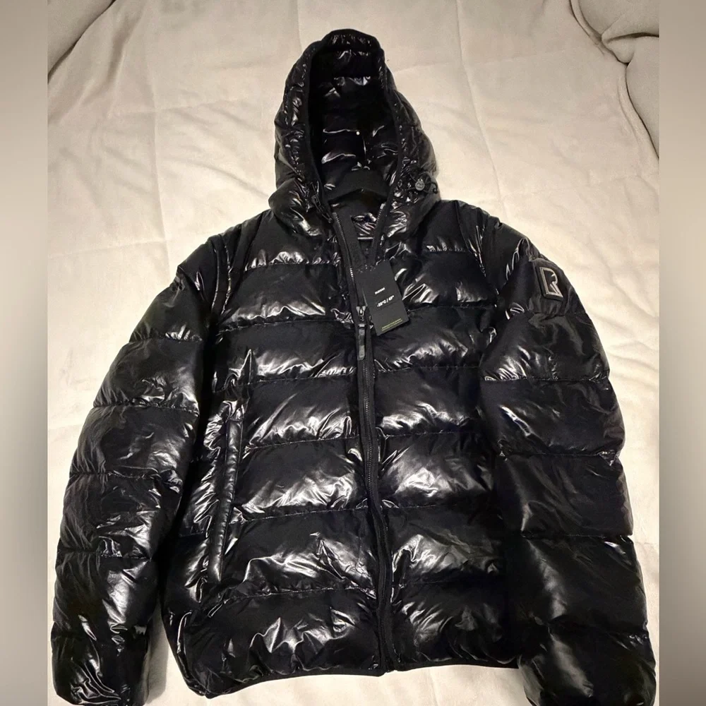 RUDSAK | Jackets & Coats | Rudsak Shiny Black Hooded Puffer Jacket ...